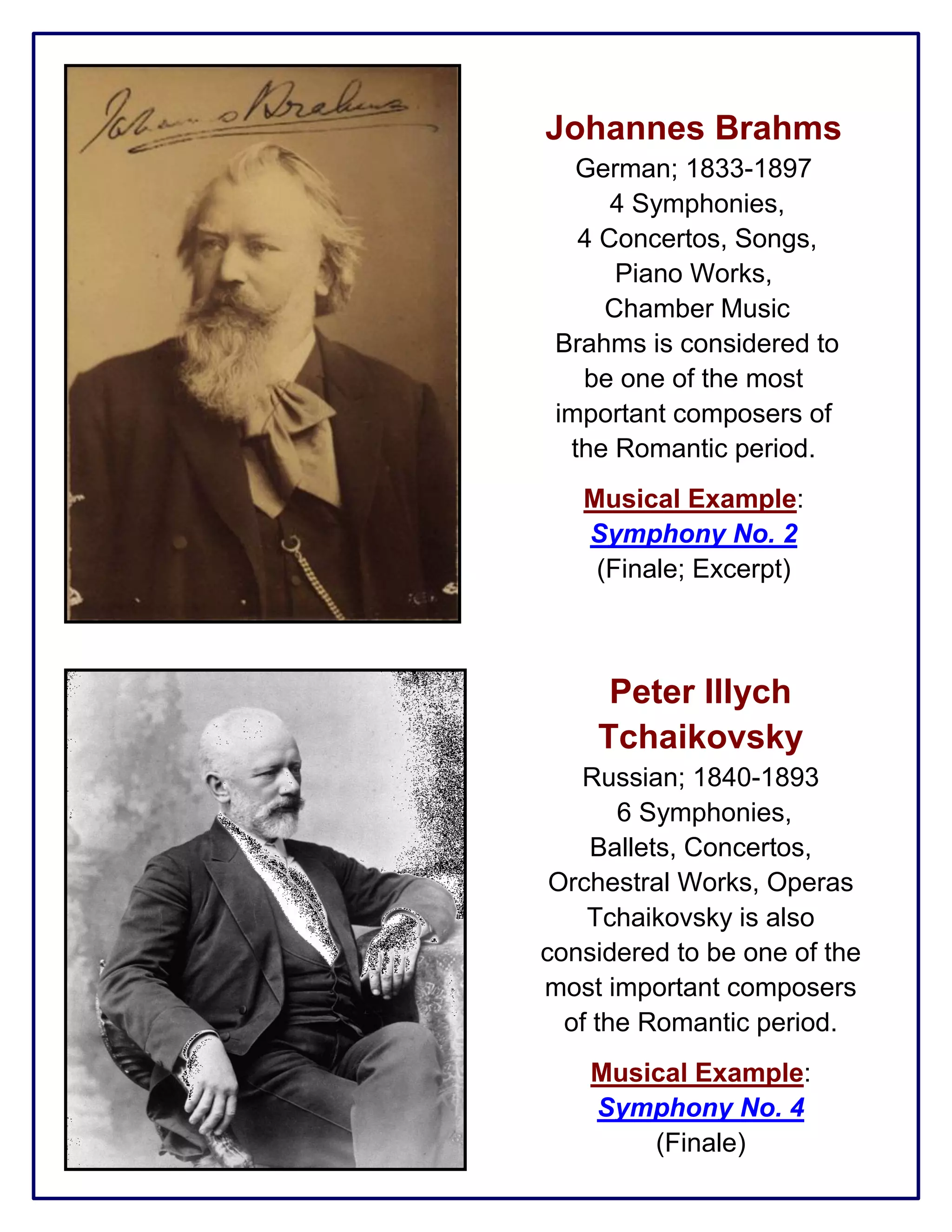 Leading Composers of the Romantic Period | PDF