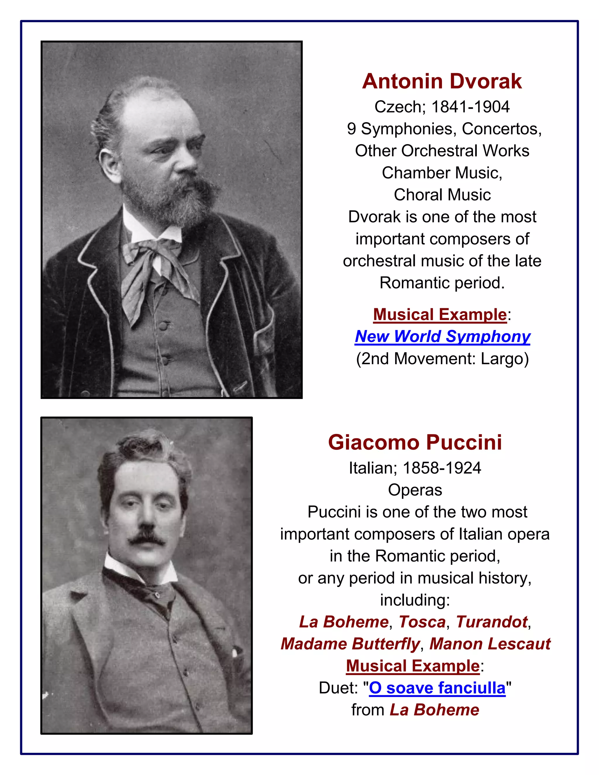 Leading Composers of the Romantic Period | PDF