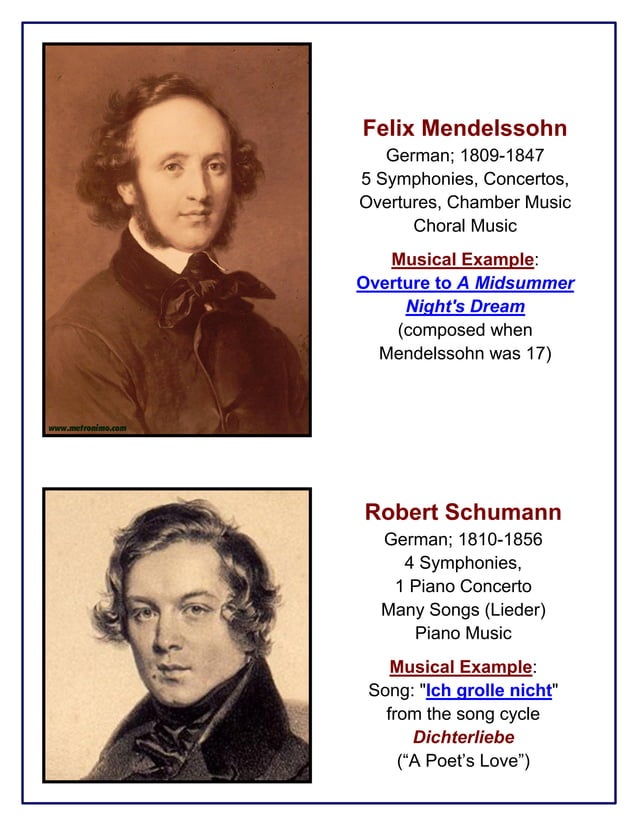 Leading Composers of the Romantic Period | PDF