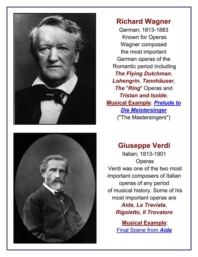 Leading Composers of the Romantic Period | PDF
