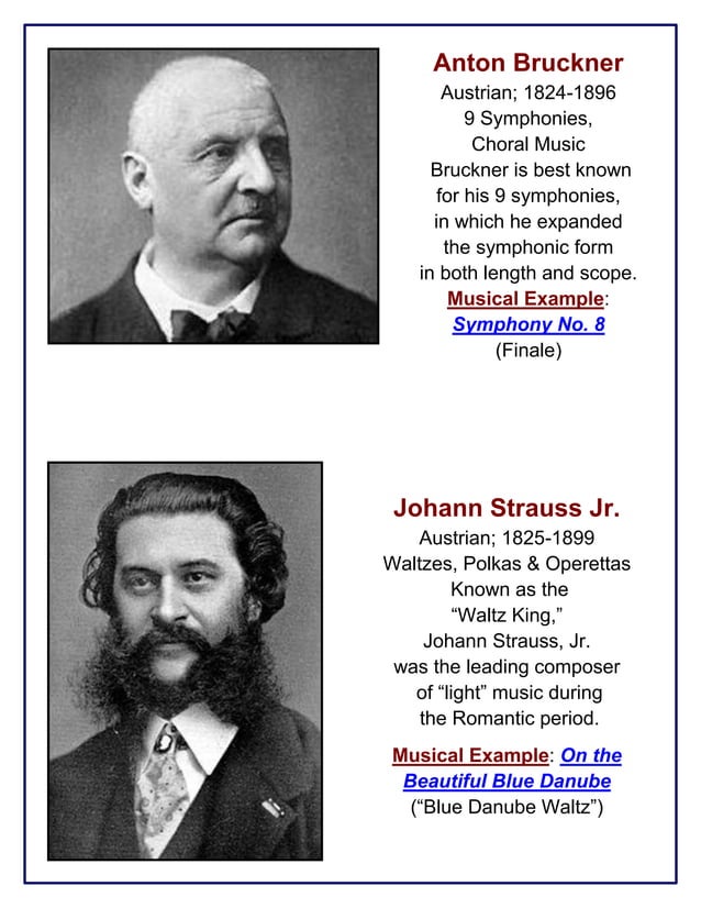 Leading Composers of the Romantic Period | PDF