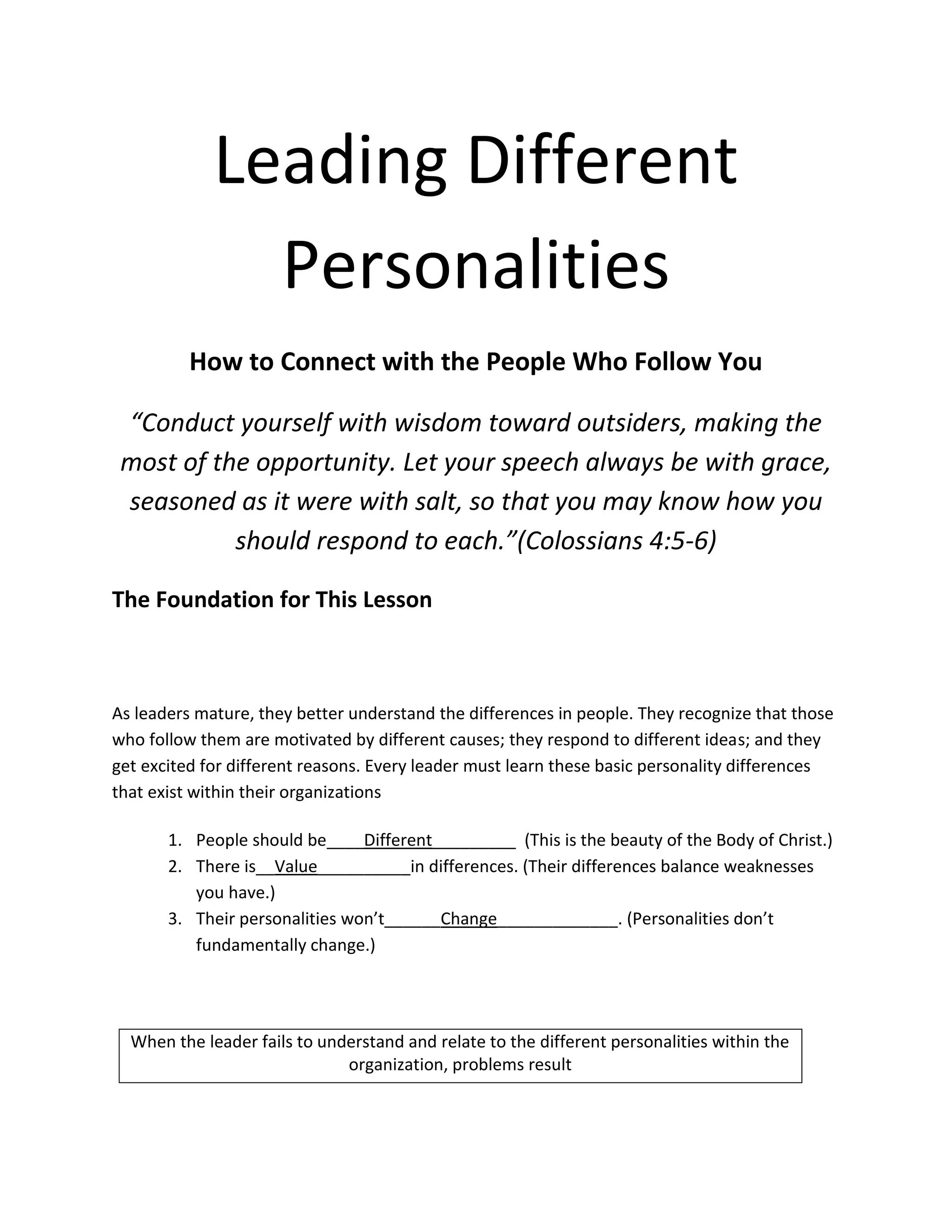 Leading different personalities 1 | DOCX