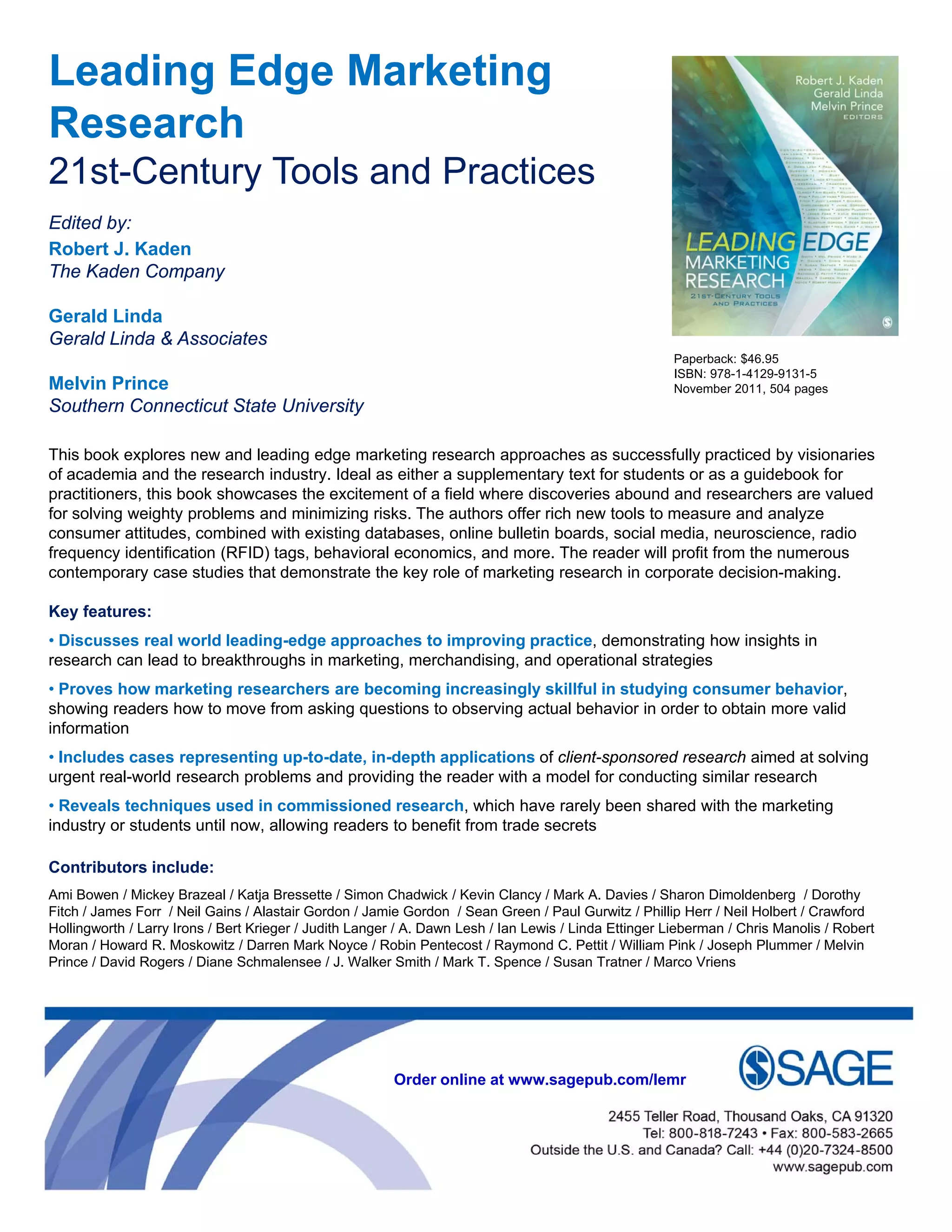 Leading Edge Marketing Research | PDF