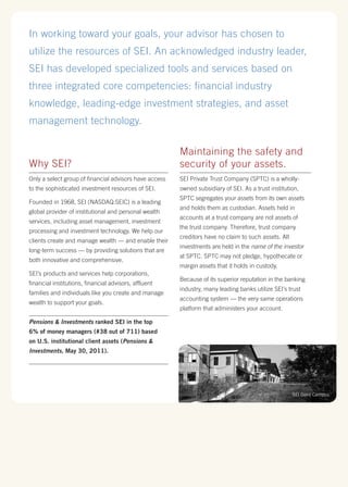 Leading Edge Support For Financial Advisors & Their Clients | PDF