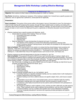 Leading effective meetings facilitator guide | PDF