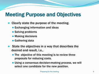 Leading effective meetings slides | PPTX