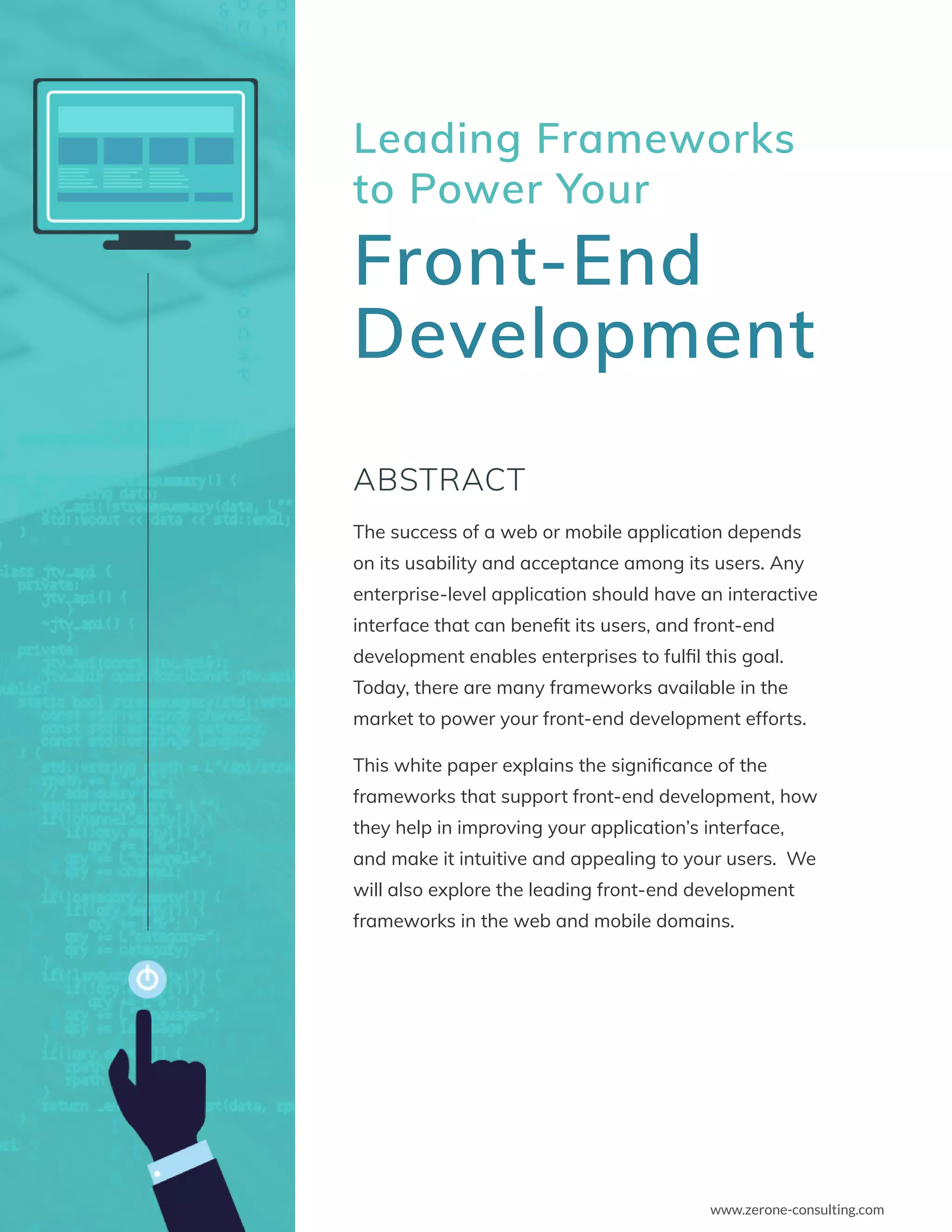 Leading frameworks to power your front end development | PDF