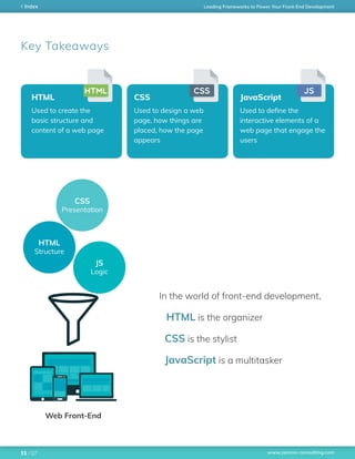 Leading frameworks to power your front end development | PDF