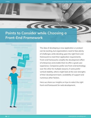 Leading frameworks to power your front end development | PDF