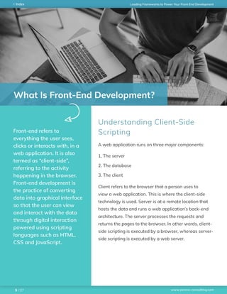 Leading frameworks to power your front end development | PDF