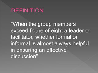 Leading group discussion by Tahira amir | PPT