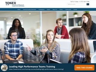 Leading high performance teams training | PPTX