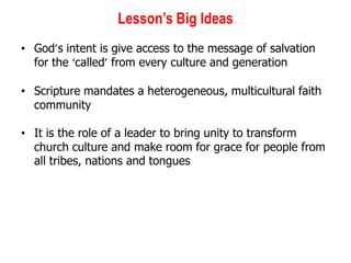 Leading in a Diverse Church--Lesson 1: Framework for Unity (w/Student ...