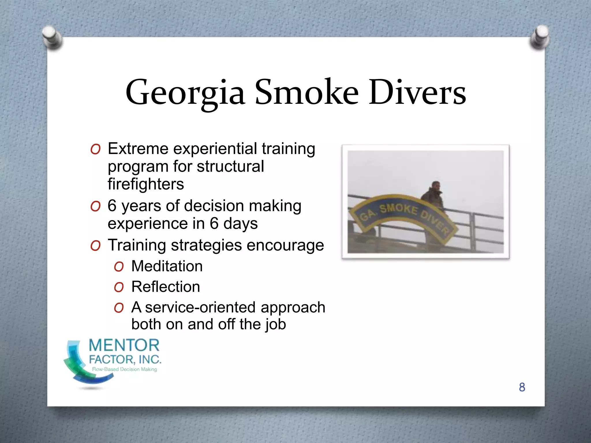 Leading in an Emergent World: The GA Smoke Diver Model | PPT