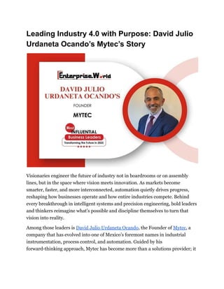 Leading Industry 4.0 with Purpose_ David Julio Urdaneta Ocando’s Mytec ...