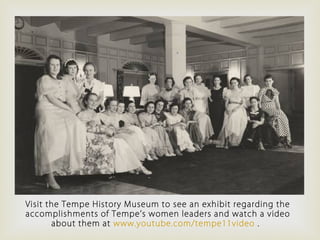 Great women in Tempe's History | PPT