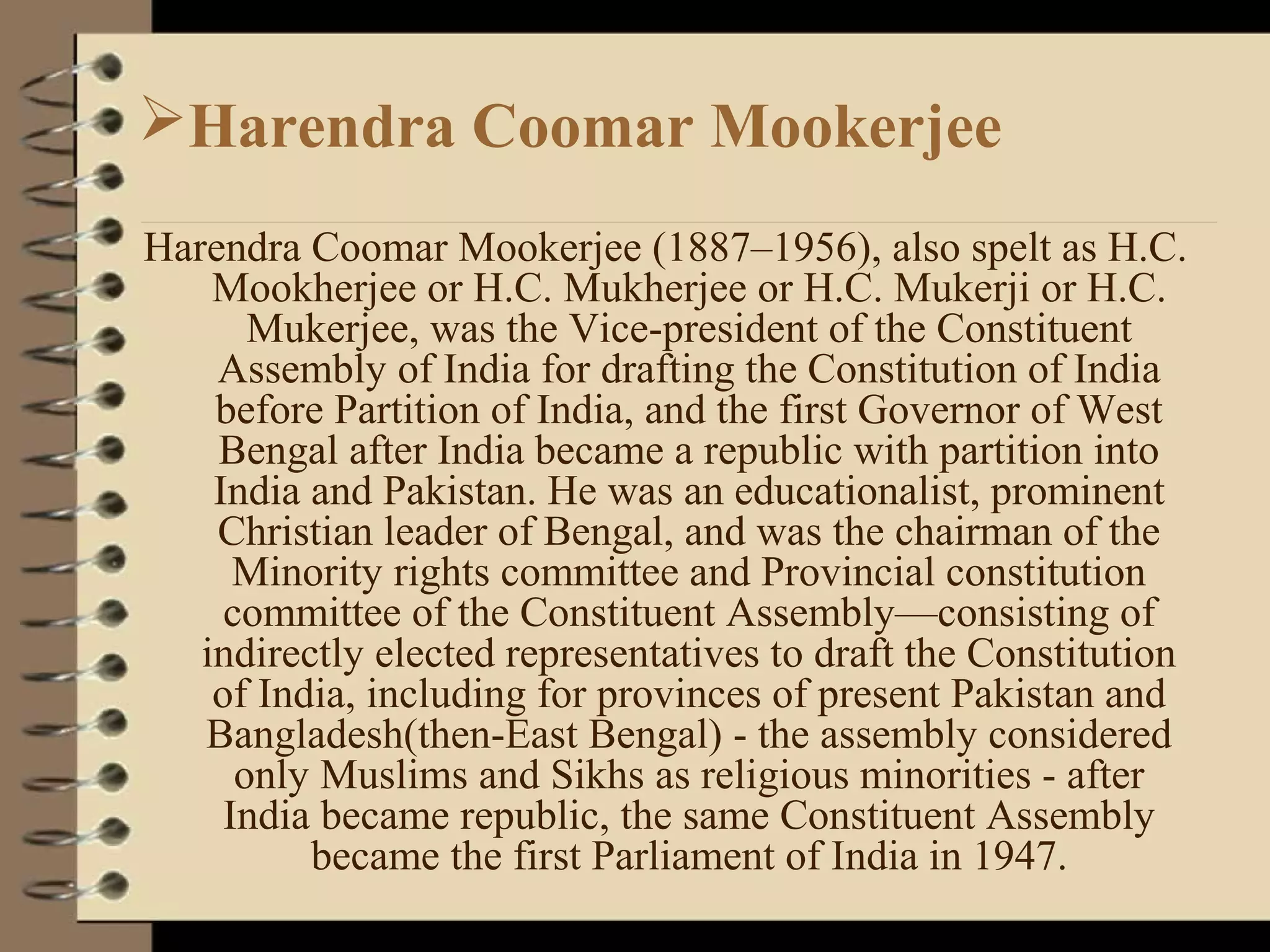 Leading leaders of Indian constitution | PPT