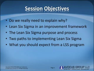 Leading Lean Six Sigma | PPT
