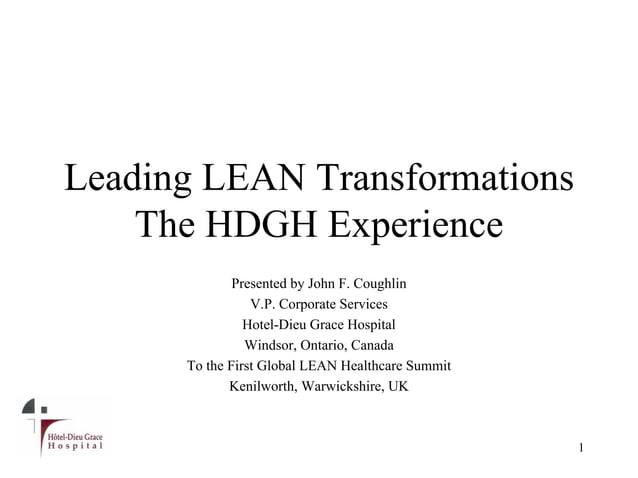Leading Lean Transformations | PDF | Healthcare Industry | Industries