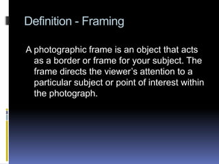 Photography - Composition. Leading lines, framing and rule of thirds ...