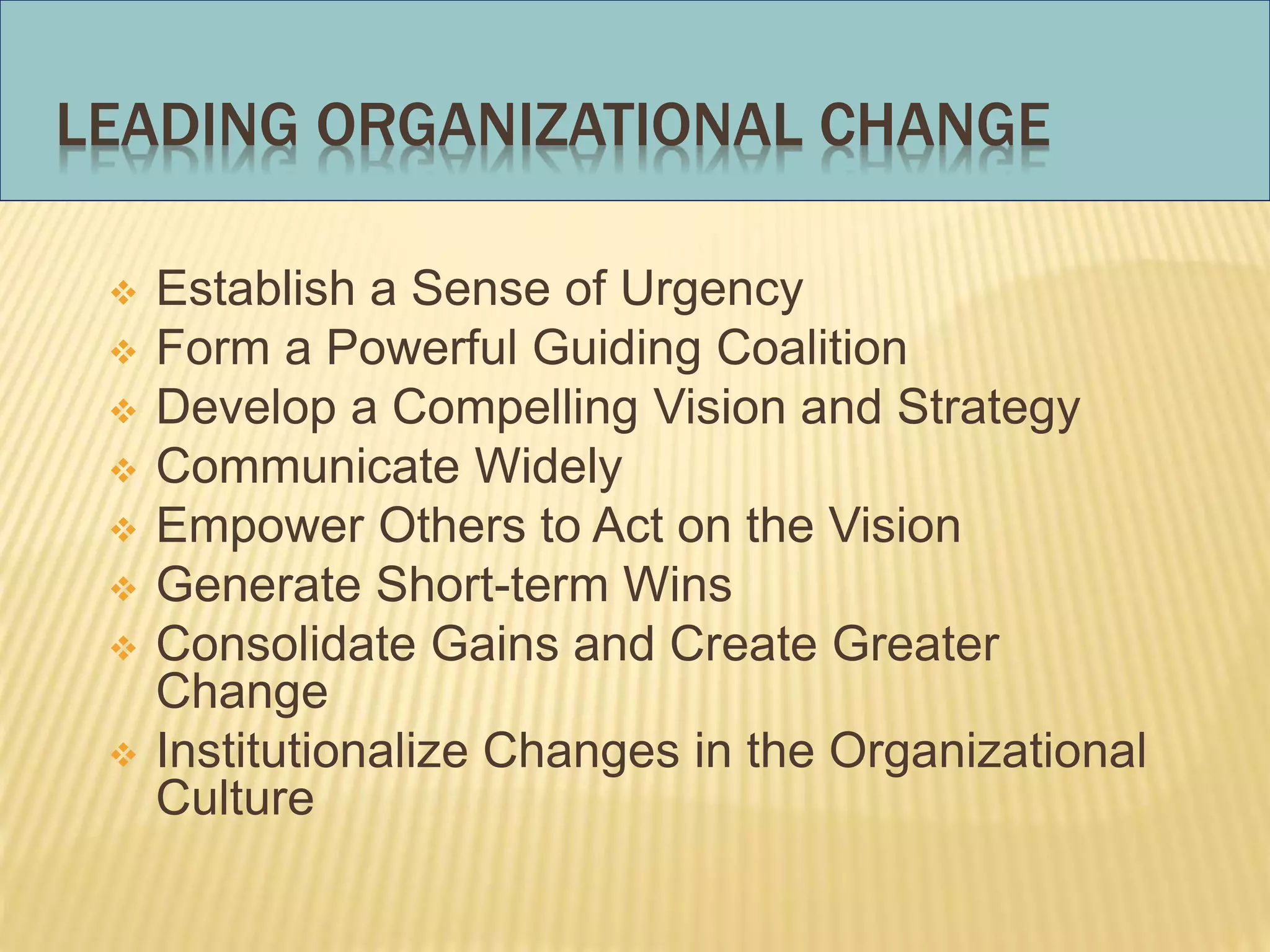 Leading Organizational Change | PPTX