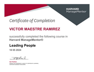 Leading People - Harvard Manage Mentor Certificate | PDF