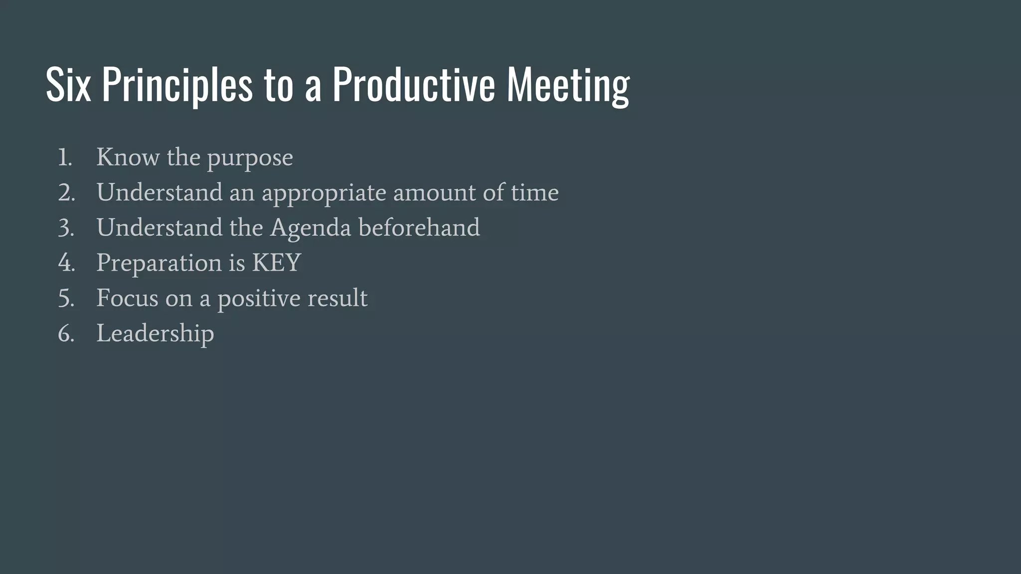 Leading Productive Meetings | PPT