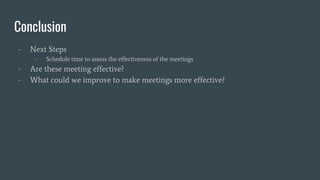 Leading Productive Meetings | PPTX
