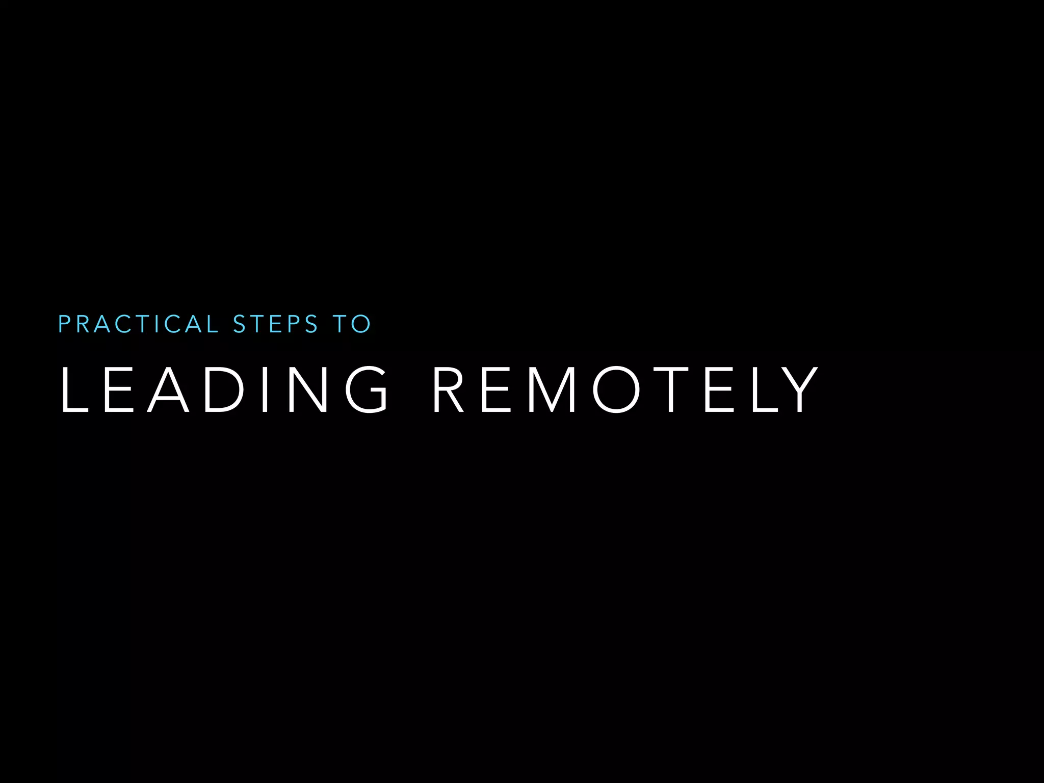 Leading Remote Teams | PPT