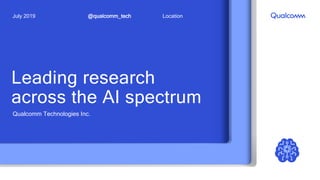 Leading Research Across the AI Spectrum | PPT