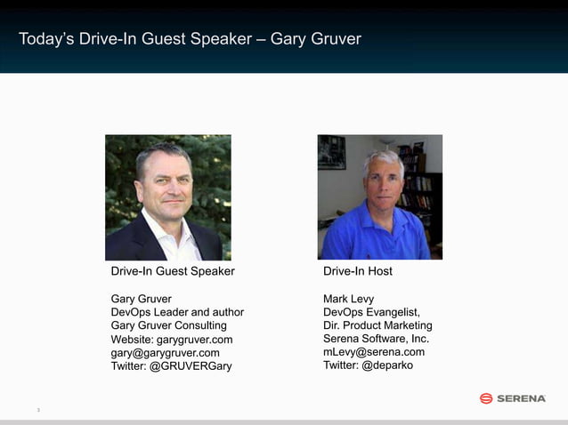 Serena DevOps Drive-in: Leading the Agile and DevOps transformation with Gary Gruver | PPTX