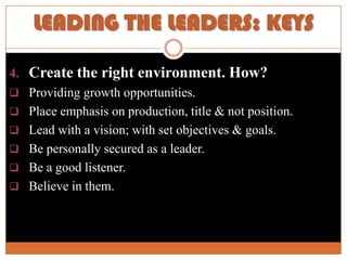 Leading the leaders | PPT