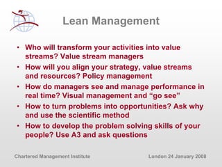 Leading the Lean Enterprise | PPT