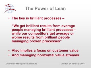 Leading the Lean Enterprise | PPT