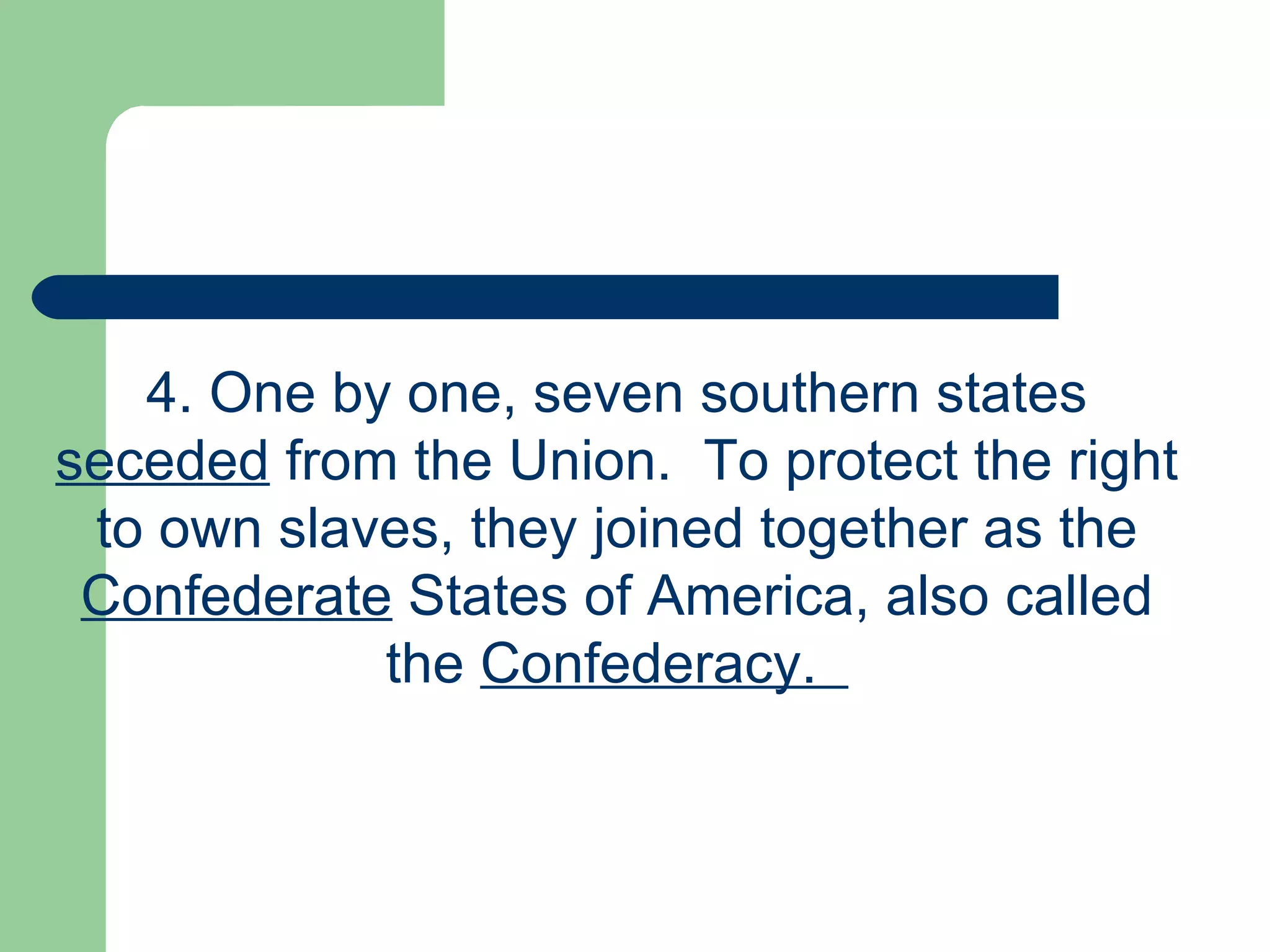 Leading up to civil war | PPT