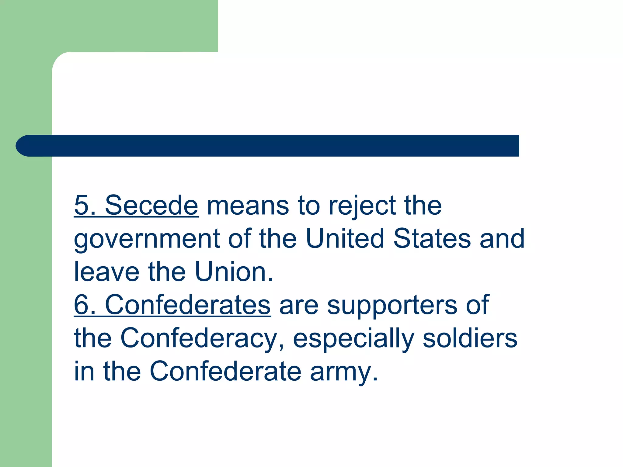 Leading up to civil war | PPT