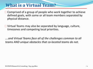 Virtual Teams Definition