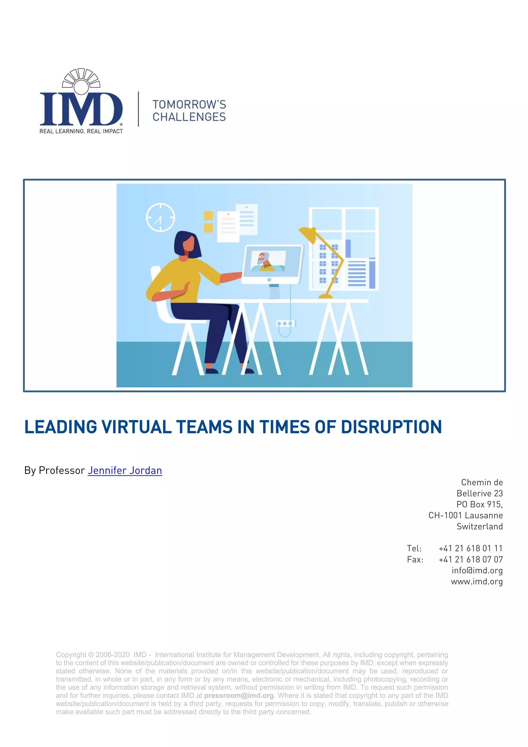 Leading virtual teams in times of disruption | PDF | Desktop Publishing ...