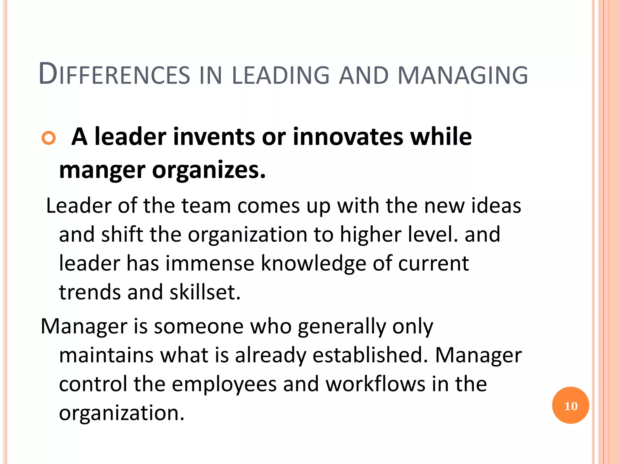 Leading vs managing | PPTX