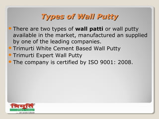 Leading wall putty manufacturer in india know more about wall putty ...