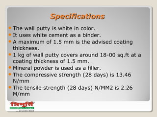 Leading wall putty manufacturer in india know more about wall putty | PPT