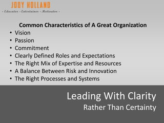 Leading with clarity rather than certainty | PPTX