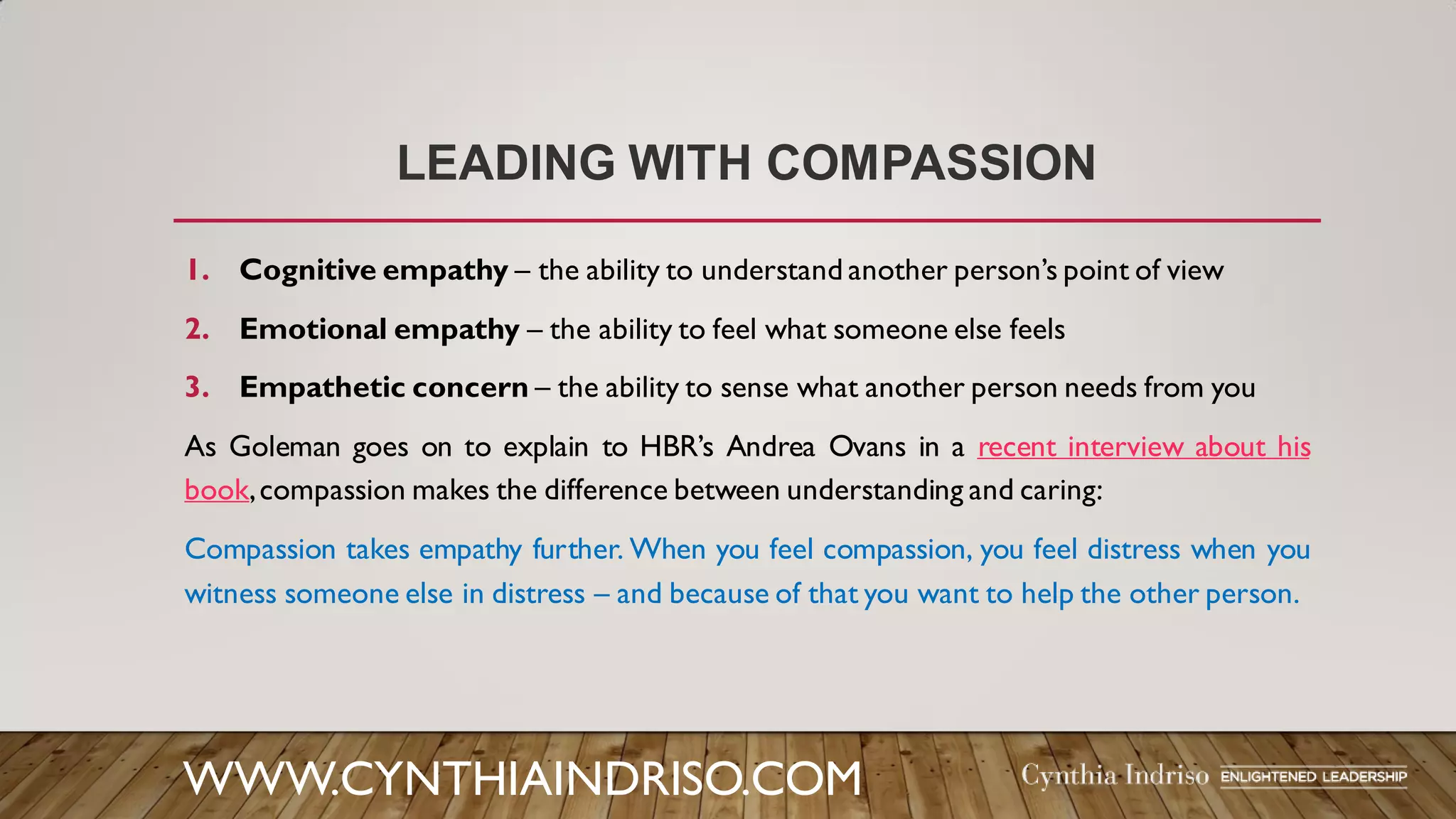 LEADING WITH COMPASSION | PPT