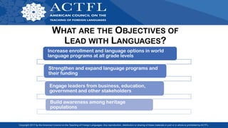 Leading with languages actfl | PPT