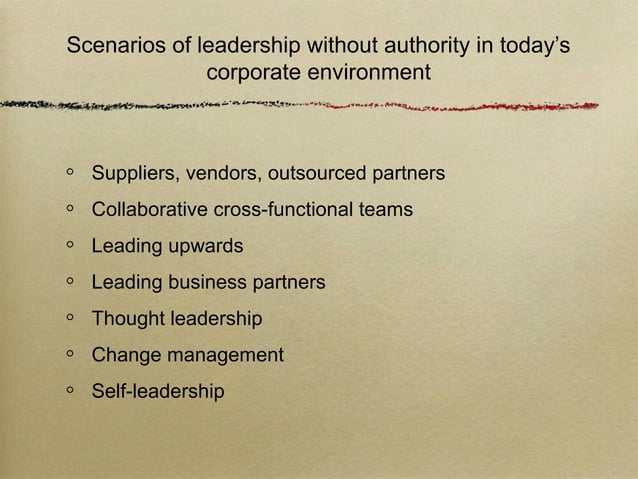 Leading without authority | PPT