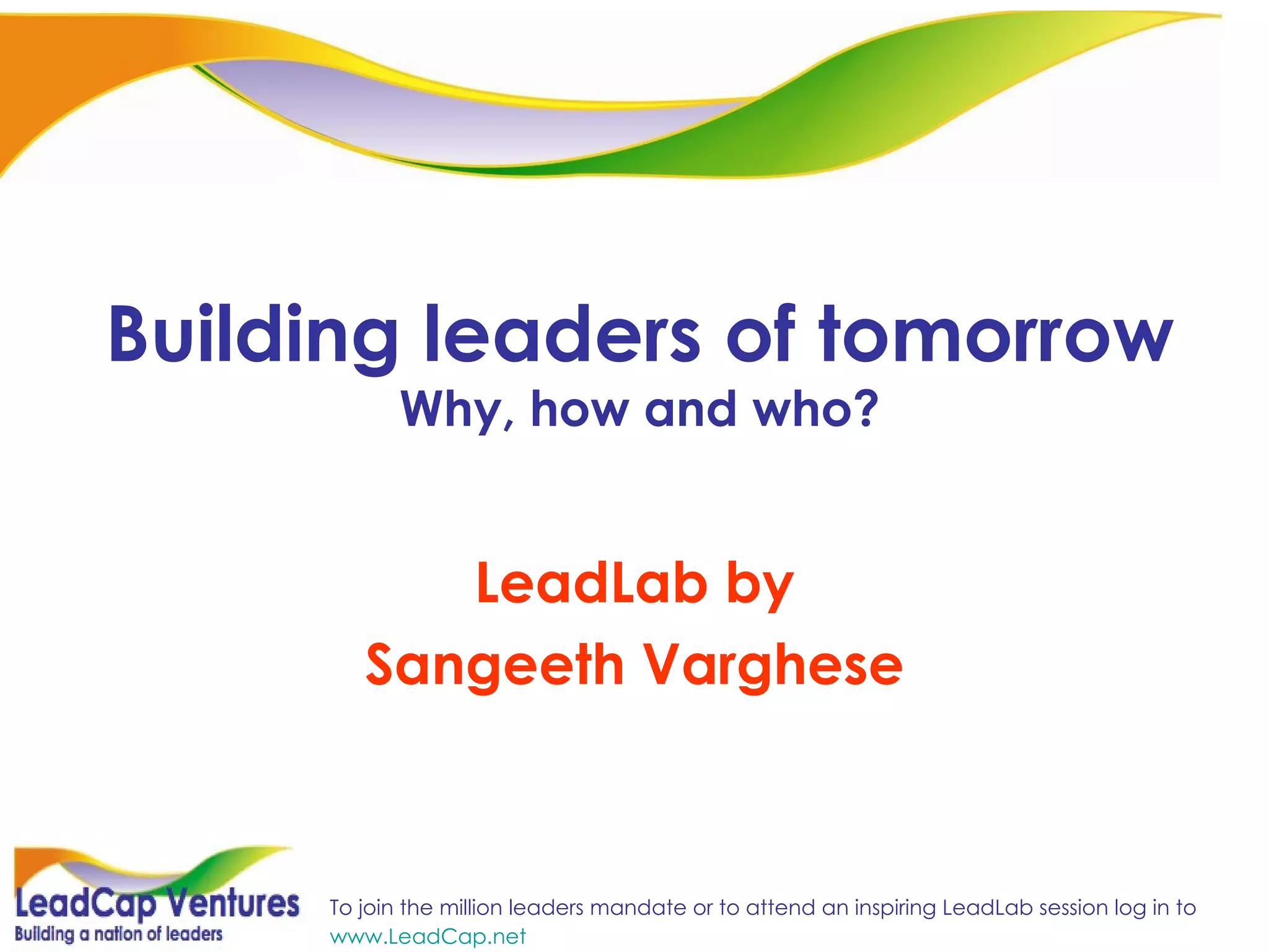 Lead Lab Structure | PPT