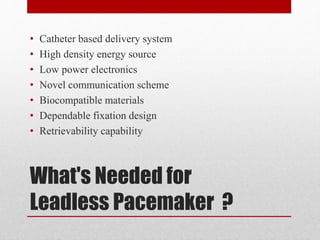 Leadless pacemaker | PPTX