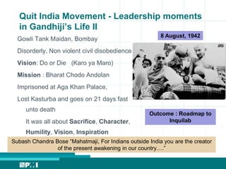 Lead like Mahatma Gandhi : Inspire your team by serving them | PPTX