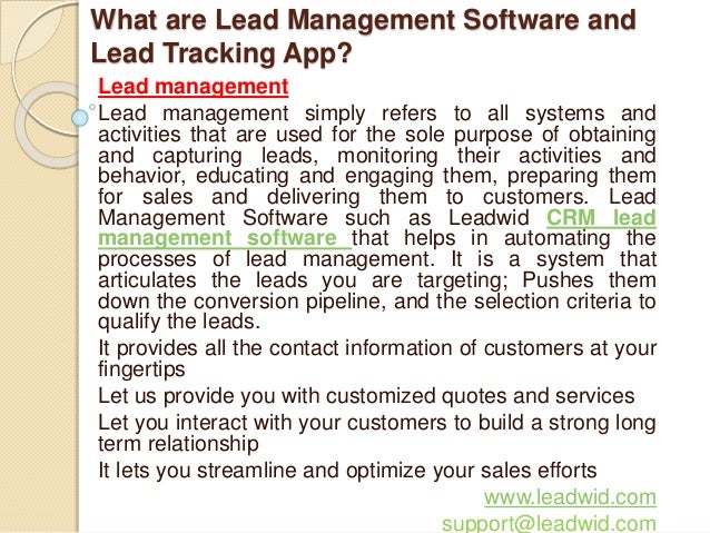 Lead management platform | PPT