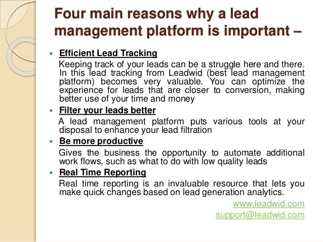 Lead management platform | PPT